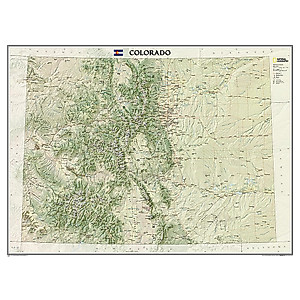 National Geographic Colorado Wall Map (40.5 x 30.25 in) (National Geographic Reference Map)