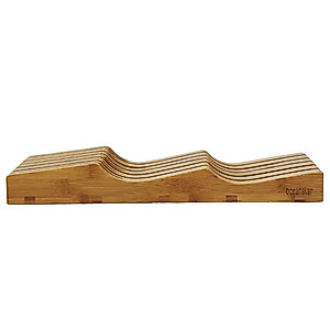 Oceanstar In-Drawer Bamboo Knife Organizer