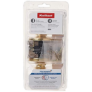Kwikset 92001-519 Mobile Home Hall & Closet Door Knob in Polished Brass