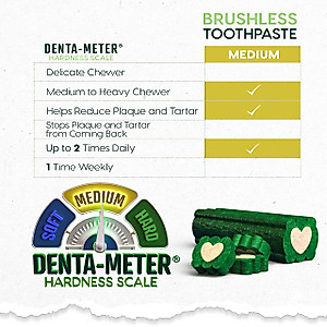 Ark Naturals Brushless Toothpaste – Medium Breeds, 18oz Bag, 2-Pack – Dog Dental Chew with Toothpaste Center – Freshen Breath and Reduce Plaque & Tartar with Dental Chews for Dogs