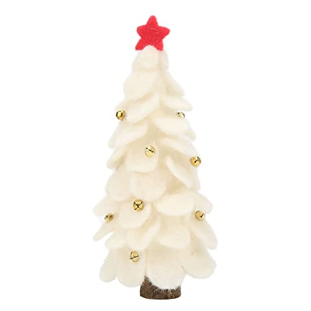 AMONIDA Wool Felt Christmas Tree Xmas Desktop Decoration Holiday Window Scene Green 2023 White Ornament Wool Felt, Log Cute Decorated for Decorative Pendants, Drops & Finials