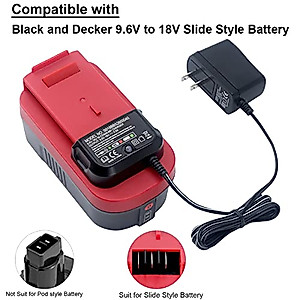 Lasica Replacement for Black and Decker Multi-Volt Charger Compatible with Black & Decker 18V 14.4V 12V 9.6V Slide-Pack Batteries HPB18 HPB14 HPB12 HPB96 90556254-01 Firestorm Drill Battery Charger