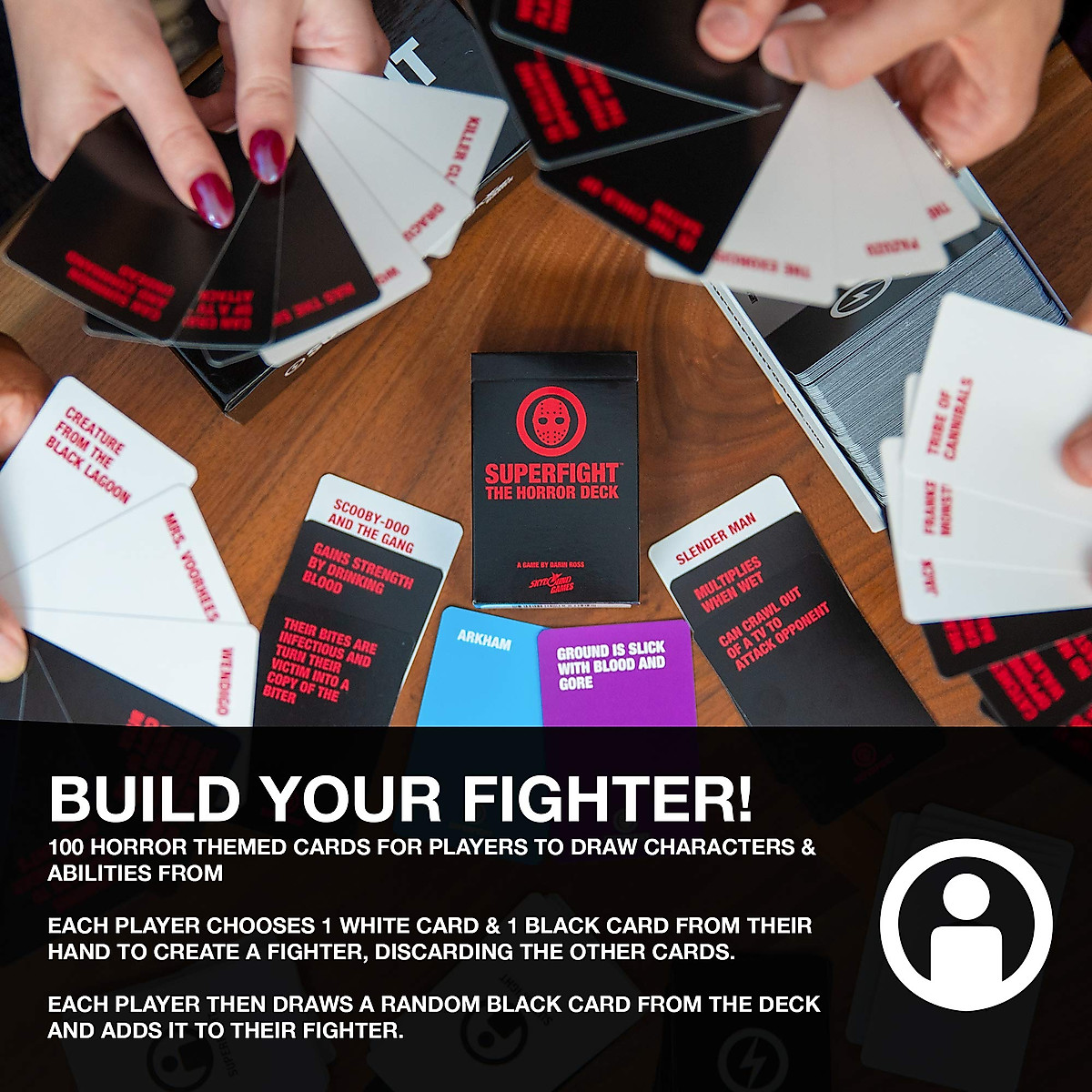 Skybound Superfight Horror Deck: 100 Themed Cards for The Game of Absurd Arguments | for Teens and Adults, 3 or More Players Ages 13+