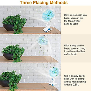KOCASO Oscillating Clip on Fan,8.6" Portable Quiet Fan w/2 Speed Fan w/Sturdy Clamp,Adjustable Tilt 90° Automatic Rotation Personal Desk Fan for Office Table Bedroom Kitchen w/ 3.94FT Cord-US Spot