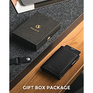 VULKIT Minimalist Card Holder Wallet Pop Up Cards RFID Protection Holds Up to 10 Cards