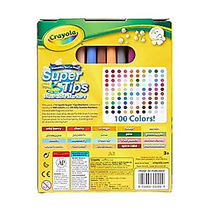 Crayola Super Tips Bulk Marker Set (120 Count), Kids Washable & Scented Markers, Easter Gifts For Kids [Amazon Exclusive]