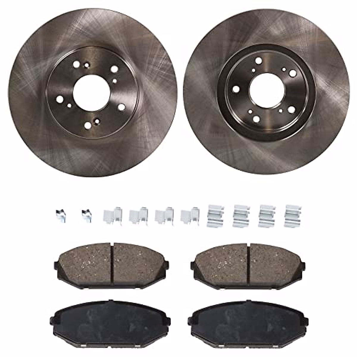 CHONGHAN Brake Rotor Brake Pad Kit Fits Front Solid 2 Wheel Set AWD (Cast Iron)