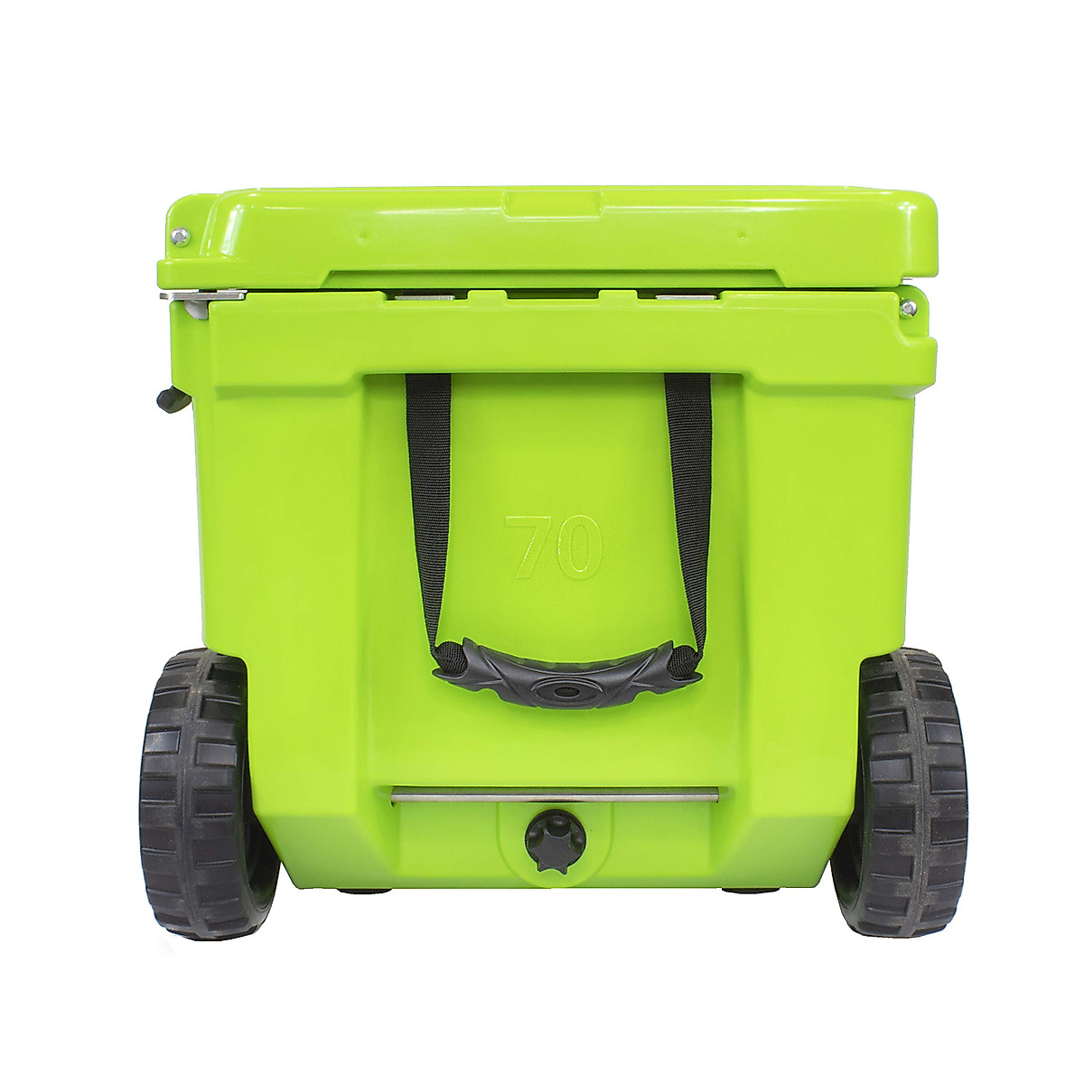 Frosted Frog Original Green 70 Quart Ice Chest Heavy Duty High Performance Roto-Molded Commercial Grade Insulated Cooler with Wheels