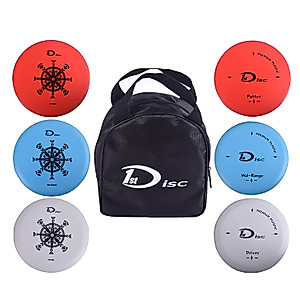 Disc Golf Starter Set-2 PCS Putter, 2 PCS Mid-Range, 2 PCS Driver with Bag