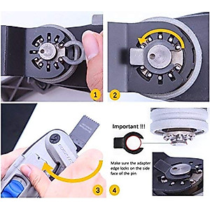 EZARC 12 Wood Metal Oscillating Saw Blades, Quick Release Multitool Blades Fit Porter Cable Black & Decker Rockwell Ridgid Ryobi Milwaukee Chicago Craftsman