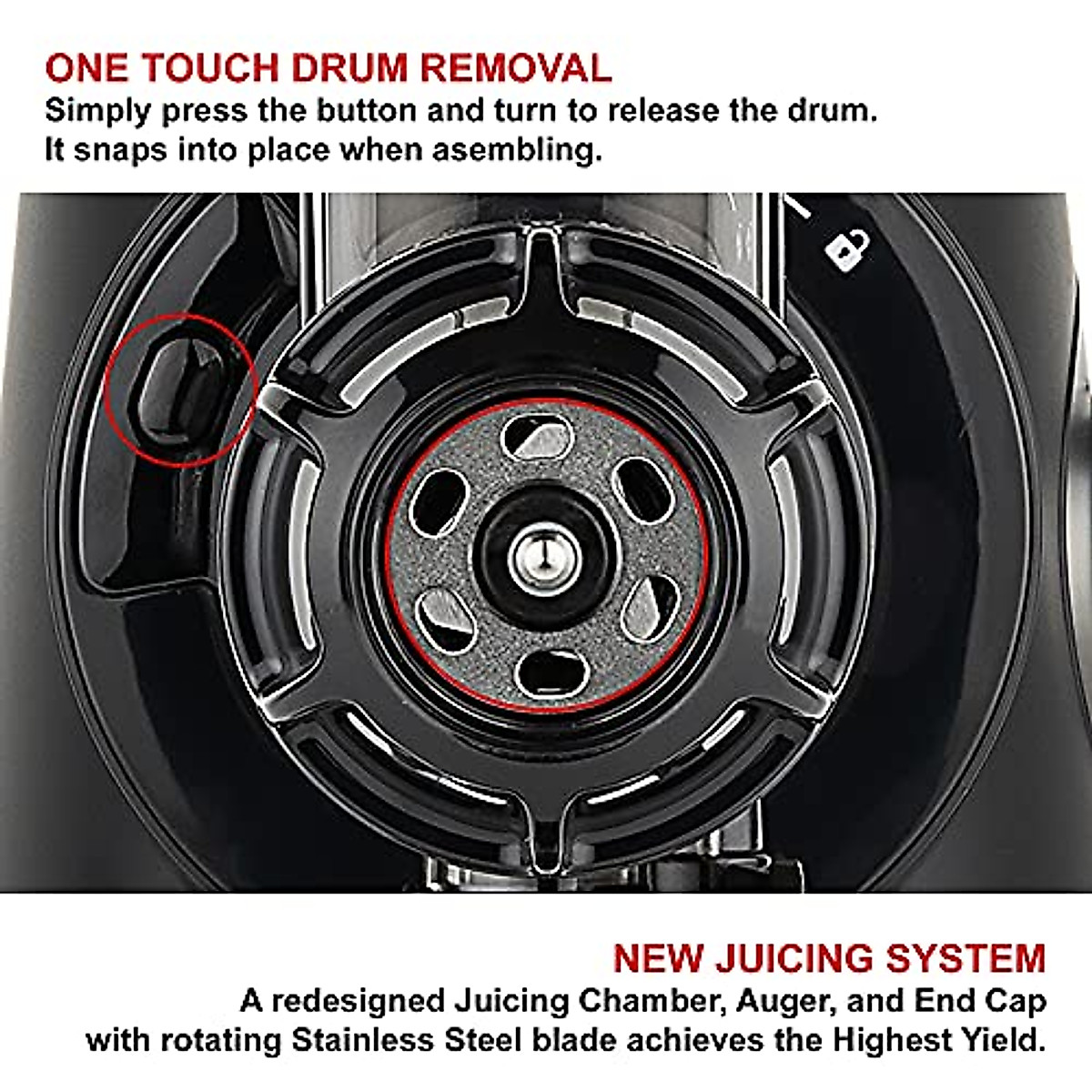 SANA 727 Supreme Low-Speed Masticating Juicer, 4 Speeds: 40 RPM to 120 RPM, 15-Year Warranty, Brushless DC Motor, Fruit, Vegetables and Leafy Greens Juicer, 132 Page Recipe Book, Black