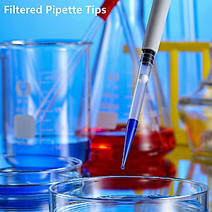 1000µL Pipette Tips - Universal Filtering Pipette Tips-Racked(Box),RNase/DNase Free & Pyrogen Safe,Clear,96 Tips/Rack Pk x 10 Racks (960 Tips)