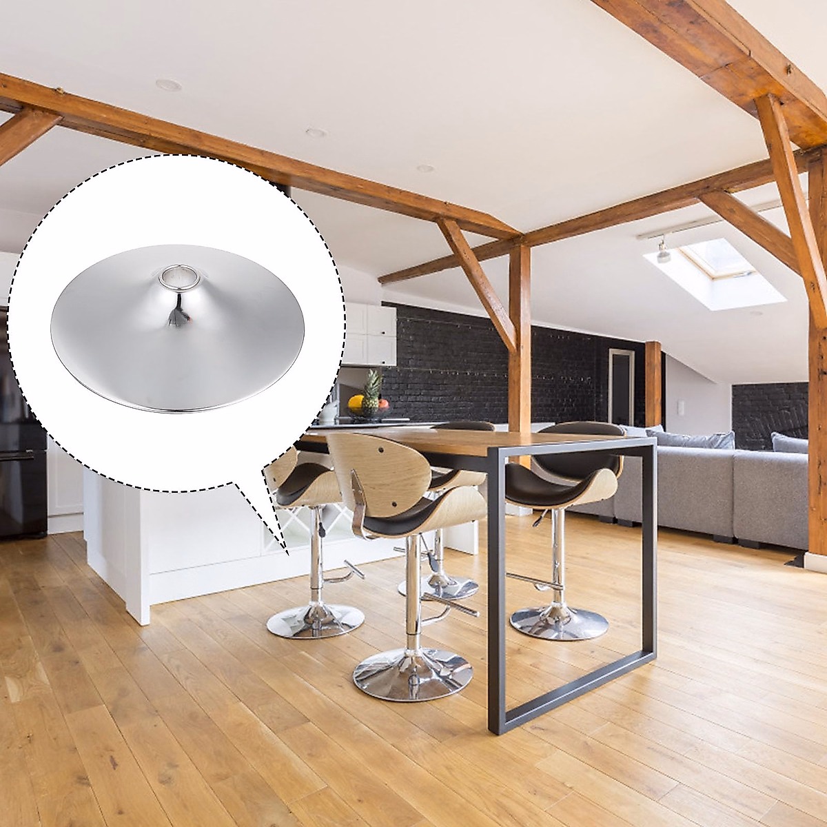 Veemoon Round Chair Base,Bar Stool Base Mount Swivel Plate Replacement Chair Round Base for Stools Kitchen Dining