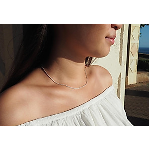 Hawaiian Silver Jewelry Sterling Silver Necklace – 1.1mm Diamond-Cut Rope Chain Necklace – Premium Italian Made Silver Jewelry – Elegant Silver Necklace for Women – 20-inch