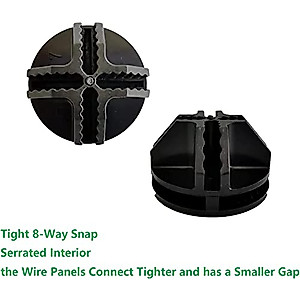 GIMTRR 4pcs Wire Cube Plastic Connectors for Wire Cube Storage Organizer, Connectors with 8 Slots, Wire Shelf Connectors for Metal Closet Cabinet Modular Storage Cubes and Wire Shelving, Black