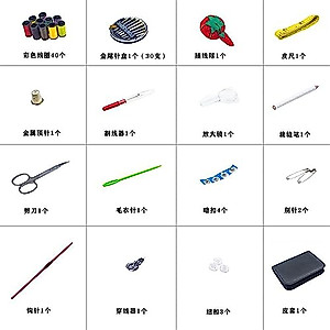 IRDFWH Sewing Combination 40 Threads Sewing Kit Home Travel 129 Pieces Sewing Set Tools