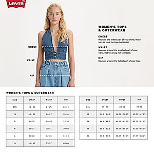 Levi's Women's Daisy Denim Halter Top, (New) Indigo Stonewash, X-Large