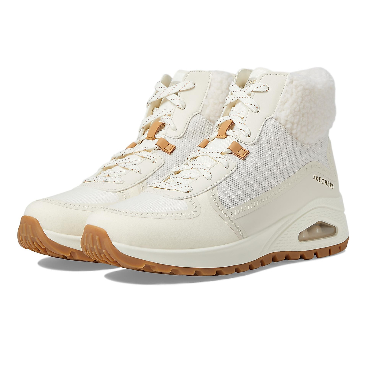 Skechers Women's UNO Rugged-Fall Mode Fashion Boot, Natural, 10