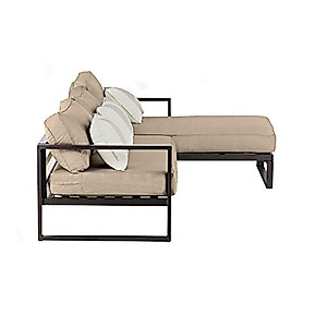 Serta Modern Outdoor Patio Furniture Collection with Bronze Metal Frame Finish, Sectional