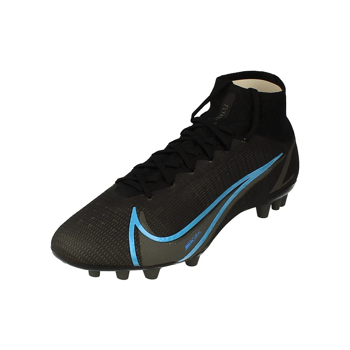 Nike Superfly 8 Elite AG Mens Football Boots CV0956 Soccer Cleats (UK 10 US 11 EU 45, Black Iron Grey 004)