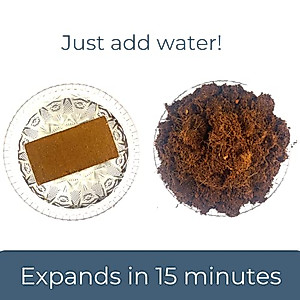 Southside Plants Coco Peat Coconut Substrate for Garden Potting Soil - 100% Organic & Eco-Friendly 1.4 lb Brick for Indoor & Outdoor Flowers & Plants Growth – 650 Grams