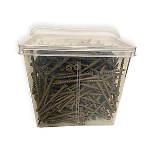 #8 x 2 1/2" Deck Screws | Square Drive | Bugle Head | Brown Ruspert | 500pcs Box