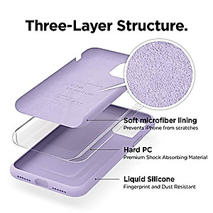 elago Liquid Silicone Case Compatible with iPhone 11 case (6.1 inches), Silicone Mobile Phone Case, All-Round Protection: 3-Layer Protective Case, Raised Edge for Screen and Camera (Lavender)