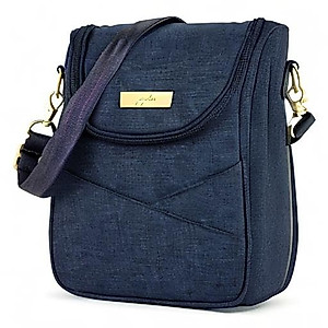 JuJuBe Insulated Baby Bottle Cooler Bag for Travel Breastmilk Storage, Portable Bottle Carrier for Breast Milk Bottles, Ice Pack, Multipurpose Insulated Food Storage Bag, “Be Cool” - Indigo Chromatics