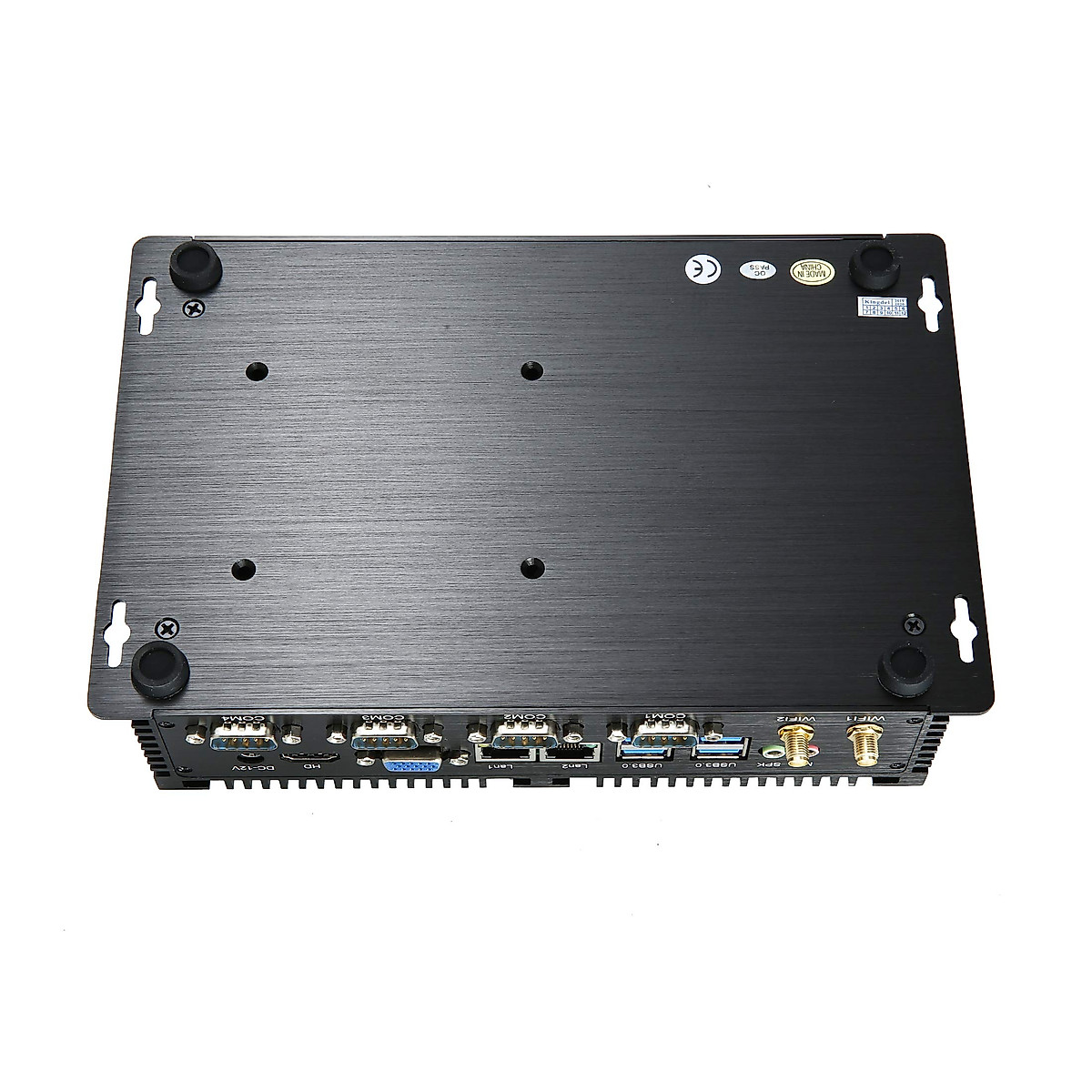 KINGDEL W-11 Pro Industrial PC, Fanless Mini Desktop Computer with Intel Celeron Dual Core CPU, 8GB RAM, 128GB SSD, 2xNICs, 4xCOM RS232, HD Port, Full Metal Body