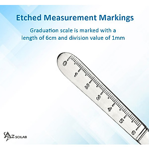 Premium Quality Scalpel Graduated Handle #3, with Ruler/Scale Stainless Steel (Fits Size 9-16 Scalpel Blades)