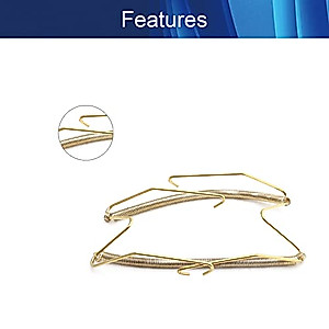 Juvielich Gold 14" W Type Stainless Steel Plate Hangers Invisible Wall Hooks Dish Display Hangers for Home Decoration Artwork Creative Holder 2Pcs