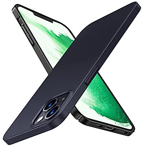 TORRAS Slim Fit for iPhone 13 Case (Only), Ultra Thin Lightweight Full Protection Secure Grip Hard PC Phone Cover for iPhone 13 Case 6.1 Inch, Space Black
