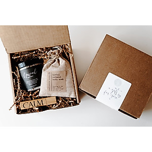 Relaxing Bath Gift Set For Women, Mothers Day Spa Gifts, Self Care Products For Women, Calm Essential Oil Roller, Oatmeal Lavender Bath Soak And Epsom Salts With Essential Oils, By Soulistic Root