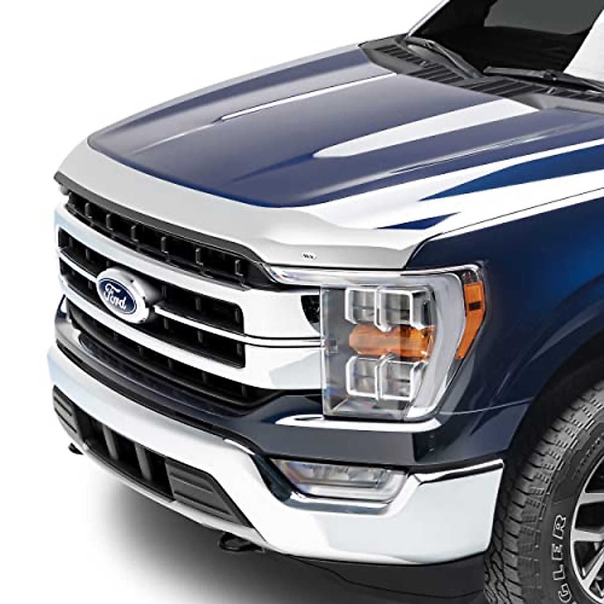 Auto Ventshade [AVS] Aeroskin Hood Protector | 2014 - 2015 Chevrolet Silverado 1500, Low Profile/Flush - Chrome | 622062