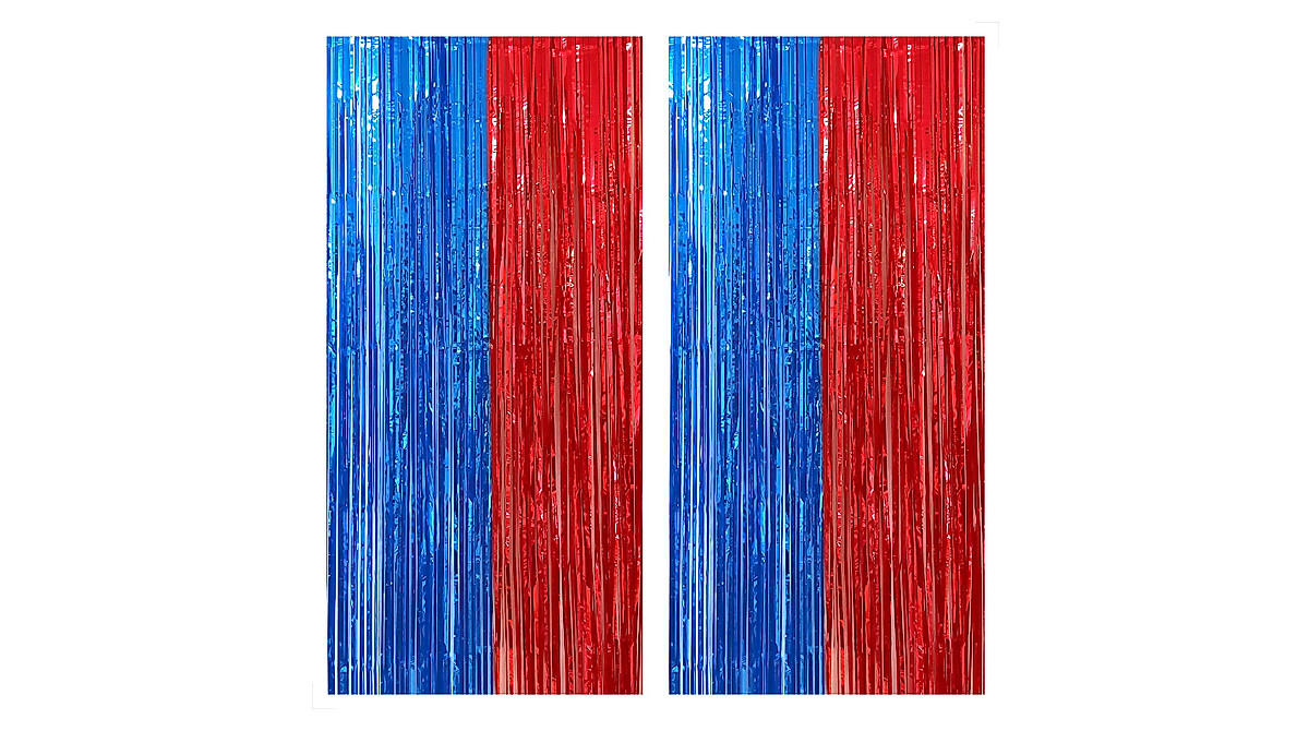 KatchOn Red and Blue Streamers Pack - Large Carnival Party Decor