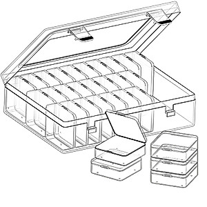 THYSSEN Bead Organizers,30Pcs Plastic Mini Clear Storage Cases with 1pcs Hinged Lid Rectangle Case,Bead Containers Transparent Boxes,for Jewelry Beading Crafts Screws Small Parts of Storage