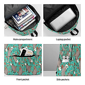 Biunnru Possums Travel Backpacks 15 In Cartoon Backpacks For Laptop Backpack