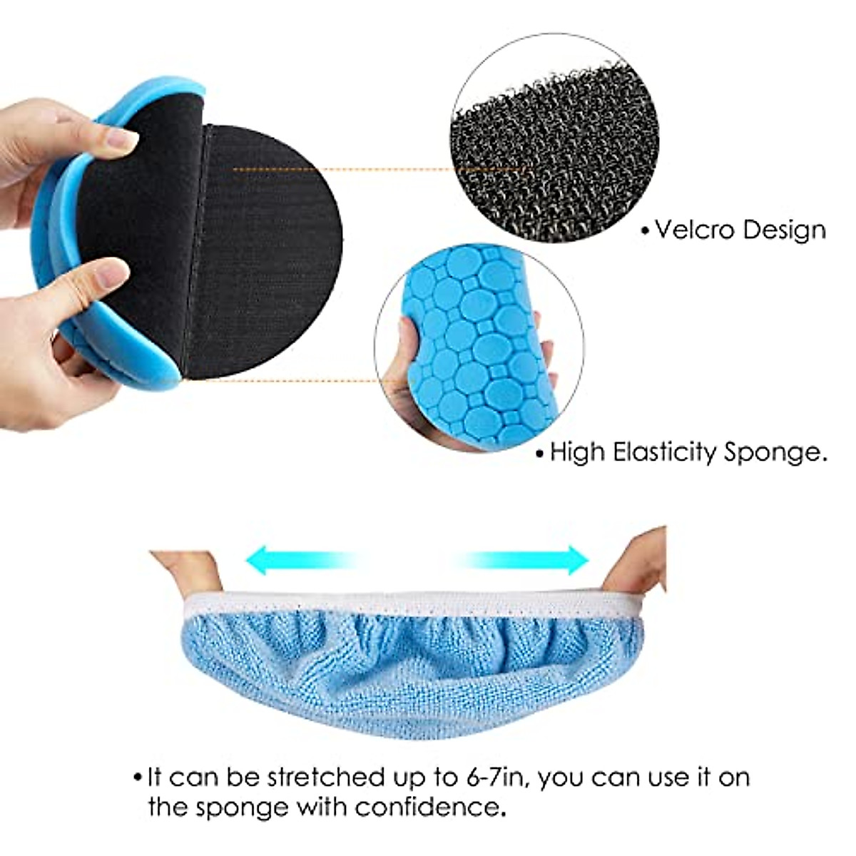 CHEGIF 17pcs 6 Inch Buffing Polishing Pads Kit, Car Buffing Sponge Pads Cutting Polishing Pad Kit, Includes Wool Buffing Pad and Polishing Bonnets with M14 Drill Adapter for Car Polishing and Waxing