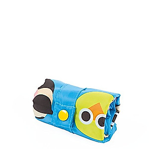 LOQI STEPHEN CHEETHAM Faces Blue Reusable Shopping Bag