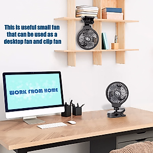 WiHoo Stroller Fan Clip On with LED Lights,5200mAh Battery Operated Desk Fan 360° Car Seat Baby Fan 3 Speeds Personal Fan for Stroller Car Seat Crib Bike Treadmill