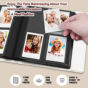 2x3 Photo Album for Fujifilm Instax Mini Instant Camera, 288 Pockets Mini Photo Album for Fujifilm Instax Mini 12 11 evo 9 40 8 7 Evo LiPlay Instant Camera, White