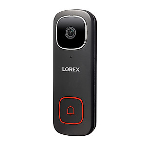 Lorex 2K Wired Video Doorbell (Black) with 64GB MicroSD Memory Card Bundle (2 Items) LORB451AJDBE_K1