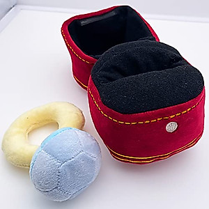 Valentine Gift Ring Box Plush Toy Love Ring Box Case Organizers Valentine’s Day Marriage Proposal Wedding Anniversary Creative Gift for Mens Women, Red
