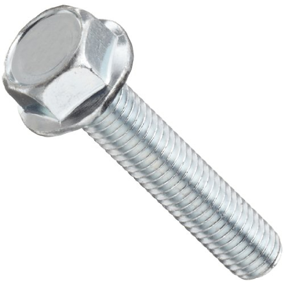 Class 8.8 Steel Cap Screw, Yellow Zinc Plated Finish, Flange Hex Head, External Hex Drive, Meets DIN 6921, Flanged, Serrated, 20mm Length, M8-1.25 Metric Coarse Threads, Imported (Pack of 50)