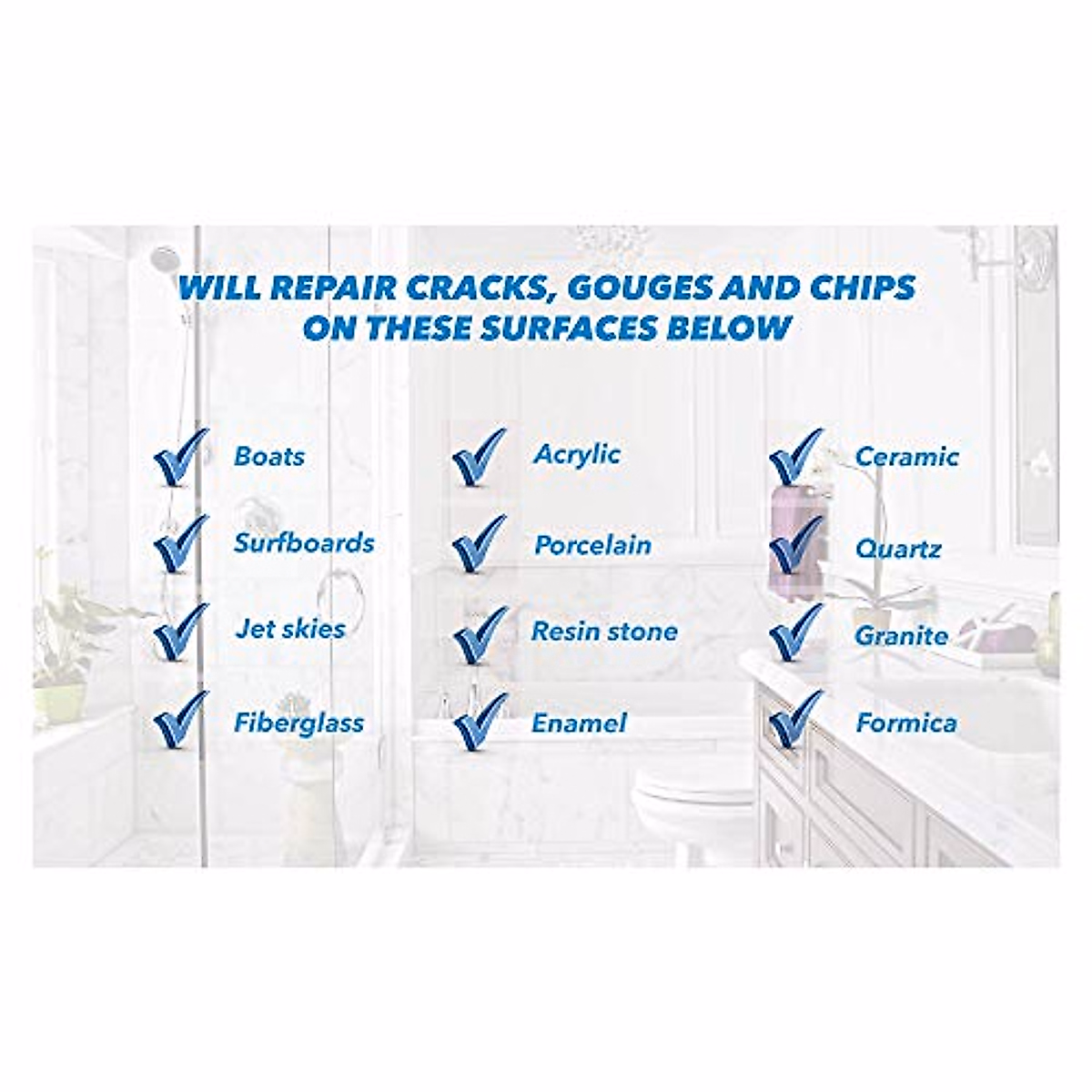 Gel-Coat Products 58-204 Tub and Shower Repair Kit, Bone