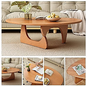 Triangle Coffee Table, Modern Leisure Table with Geometric Legs for Living Room, Patio, Home Office, Birthday, (Color : A, Size : 110 * 78 * 40cm)