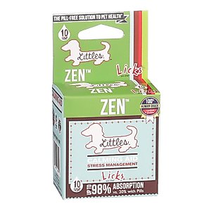 Licks Pill-Free Zen Small Breed Dog Calming Aid - Zen Calming Aid Supplements for Aggressive Behavior & Nervousness - Calming Dog & Puppy Treats for Stress Relief & Dog Health - Gel Packets - 10 Use