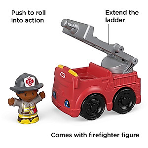 Fisher-Price Little People Rescue Fire Truck and Helpful Harvester Tractor Bundle