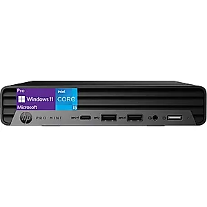 HP Pro Mini 400 G9 Business Desktop Intel 14 Core i5-13600T, (Beats Intel i7-12700T), 16GB RAM, 256GB NVMe, WiFi 6 + BT, RJ-45, 2X DP Port, HDMI, Wired Keyboard & Mouse, Win 11 Pro