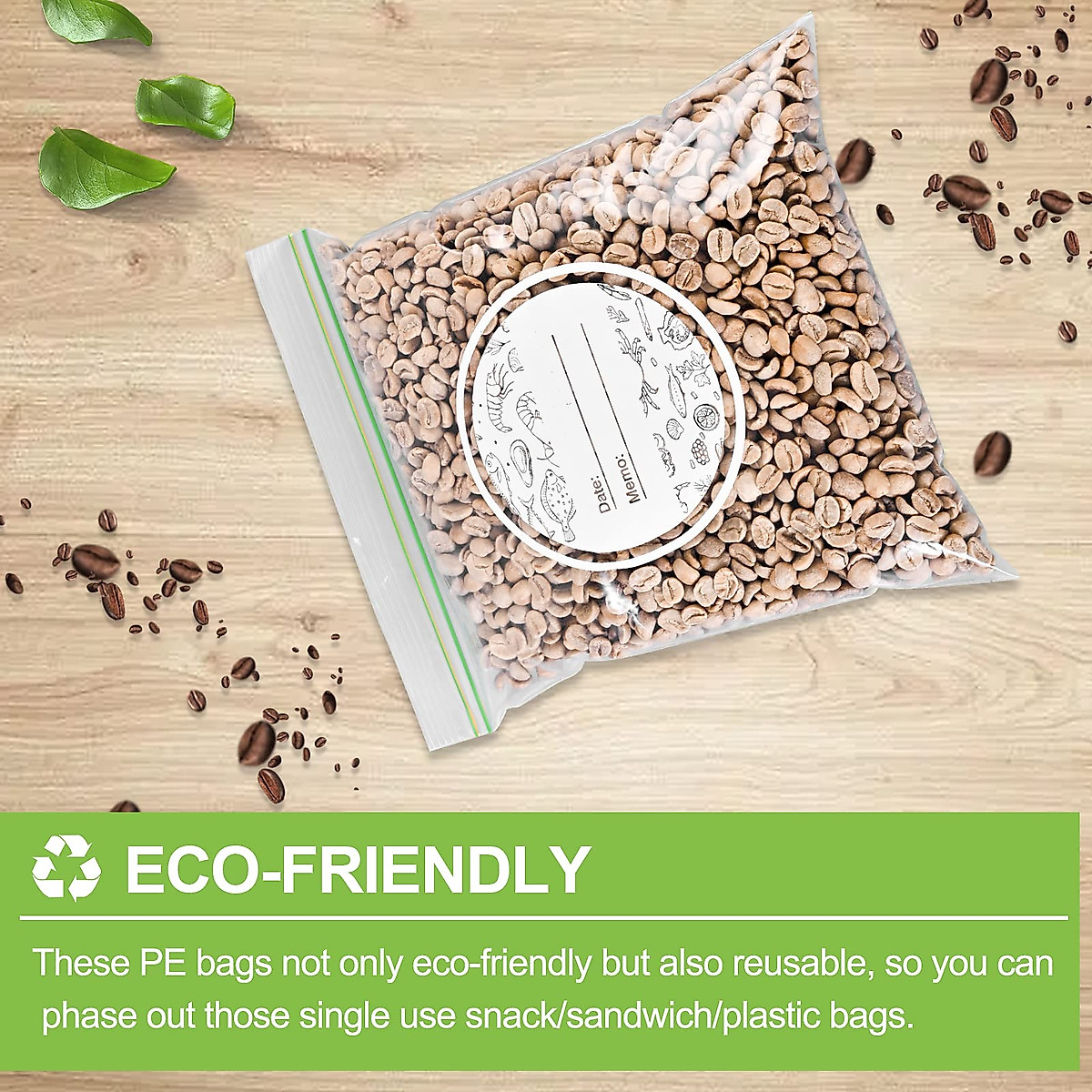 Reusable Food Storage Bags - 90 Pack BPA Free Reusable Freezer Bags(20 Gallon, 30 Reusable Sandwich Bags, 40 Reusable Snack Bags)Leakproof Freezer Safe Bag for Meat Fruit Vegetable